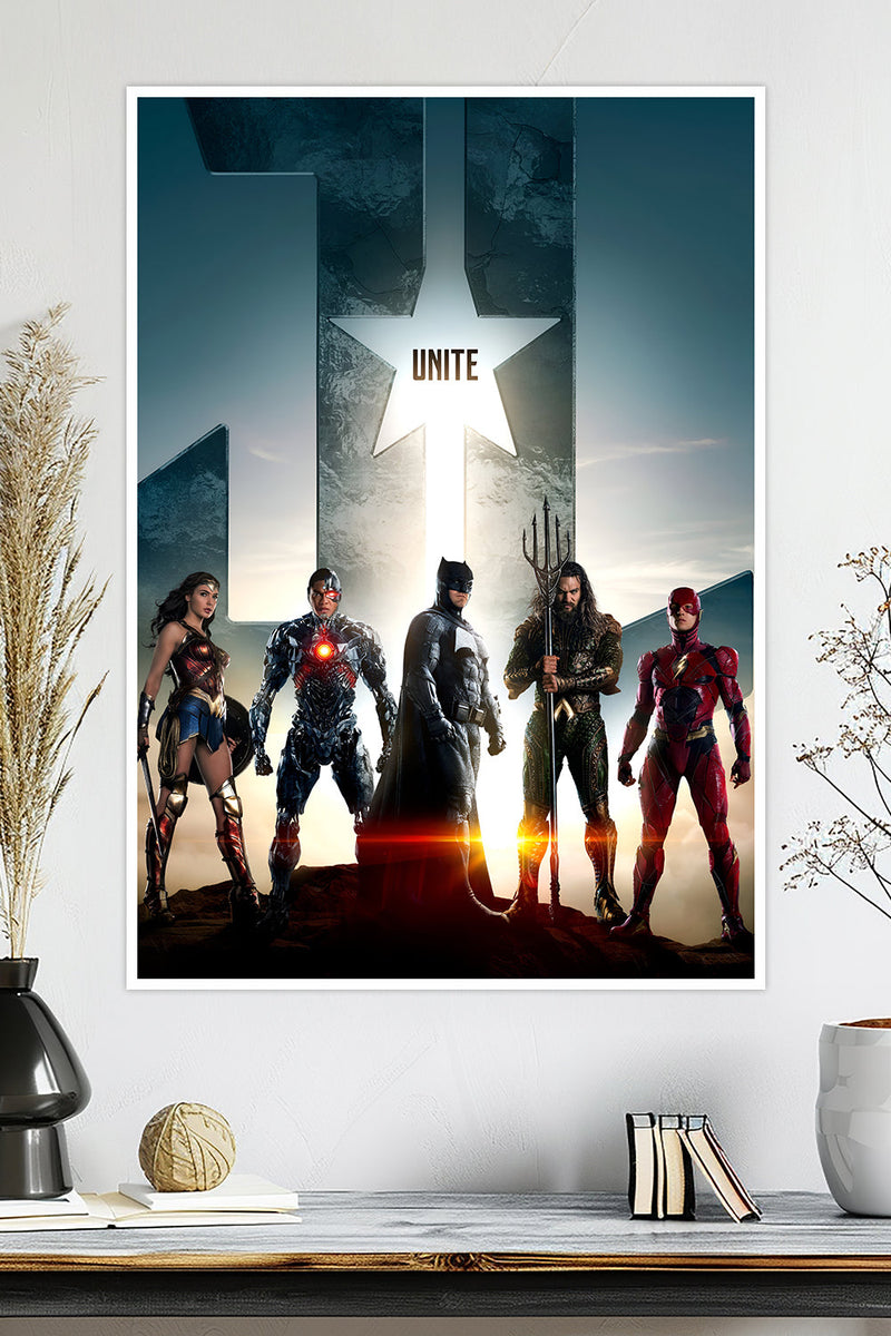 Justice League Movie Poster | Batman, Superman, Wonder Woman, Flash, A ...