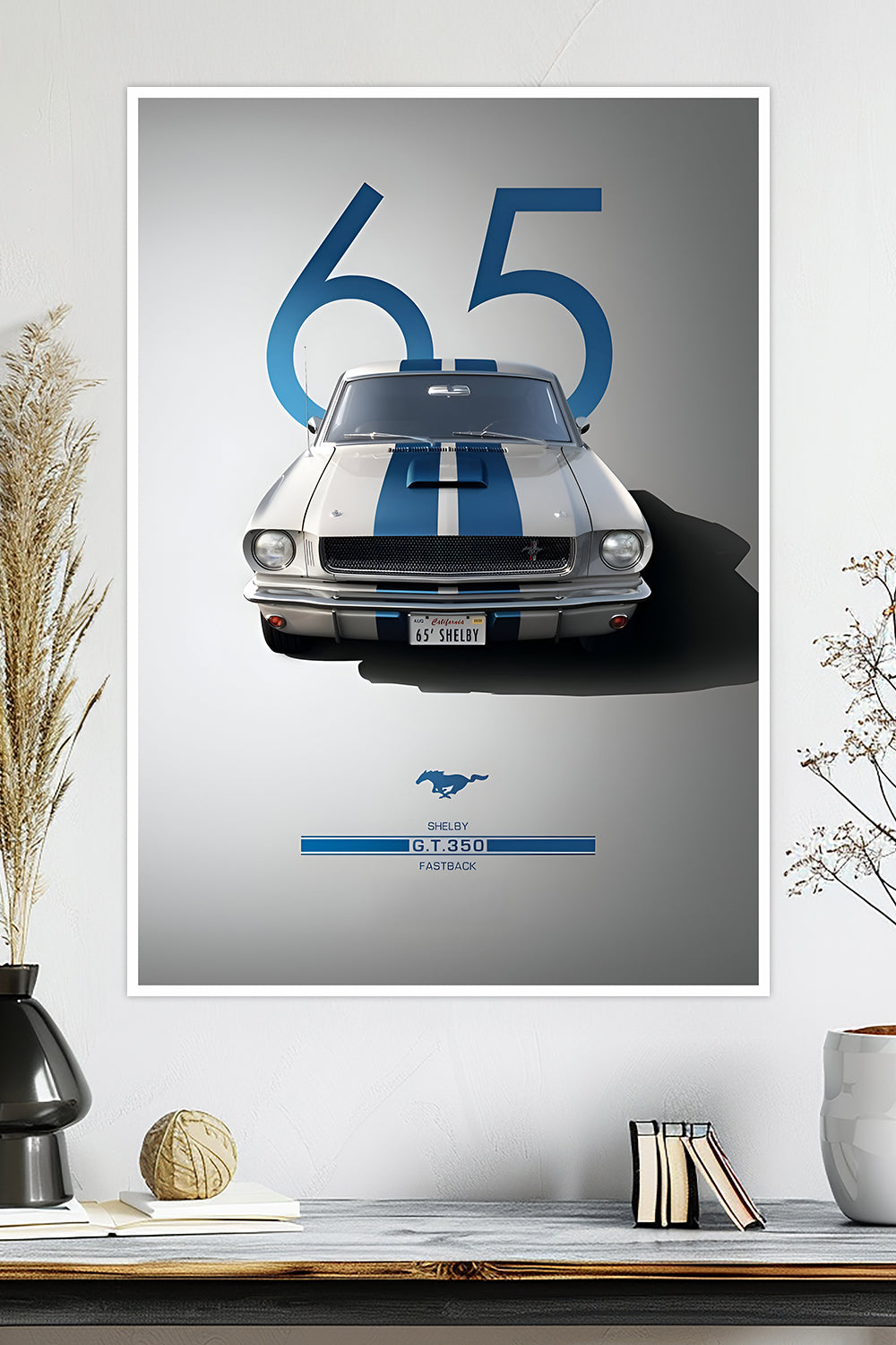 1965 Shelby GT350 | Classic Mustang | Car Poster – ThePosterPalette