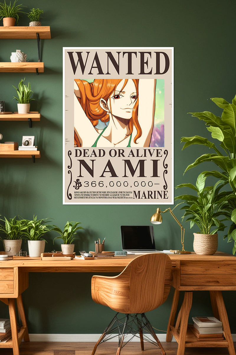 One Piece | Nami | Wanted Poster | Anime Poster – ThePosterPalette